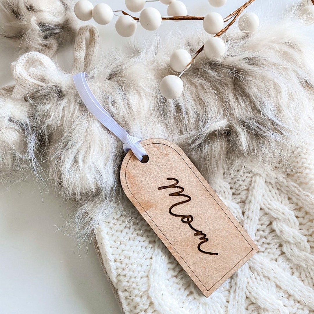 Personalized Arched Stocking Tag | Wood Stocking Tag | Personalized ...