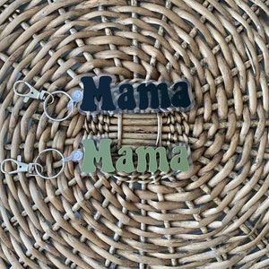 Mama Keychain | Acrylic Mama Keychain | Monochromatic Keychain | Mother ...