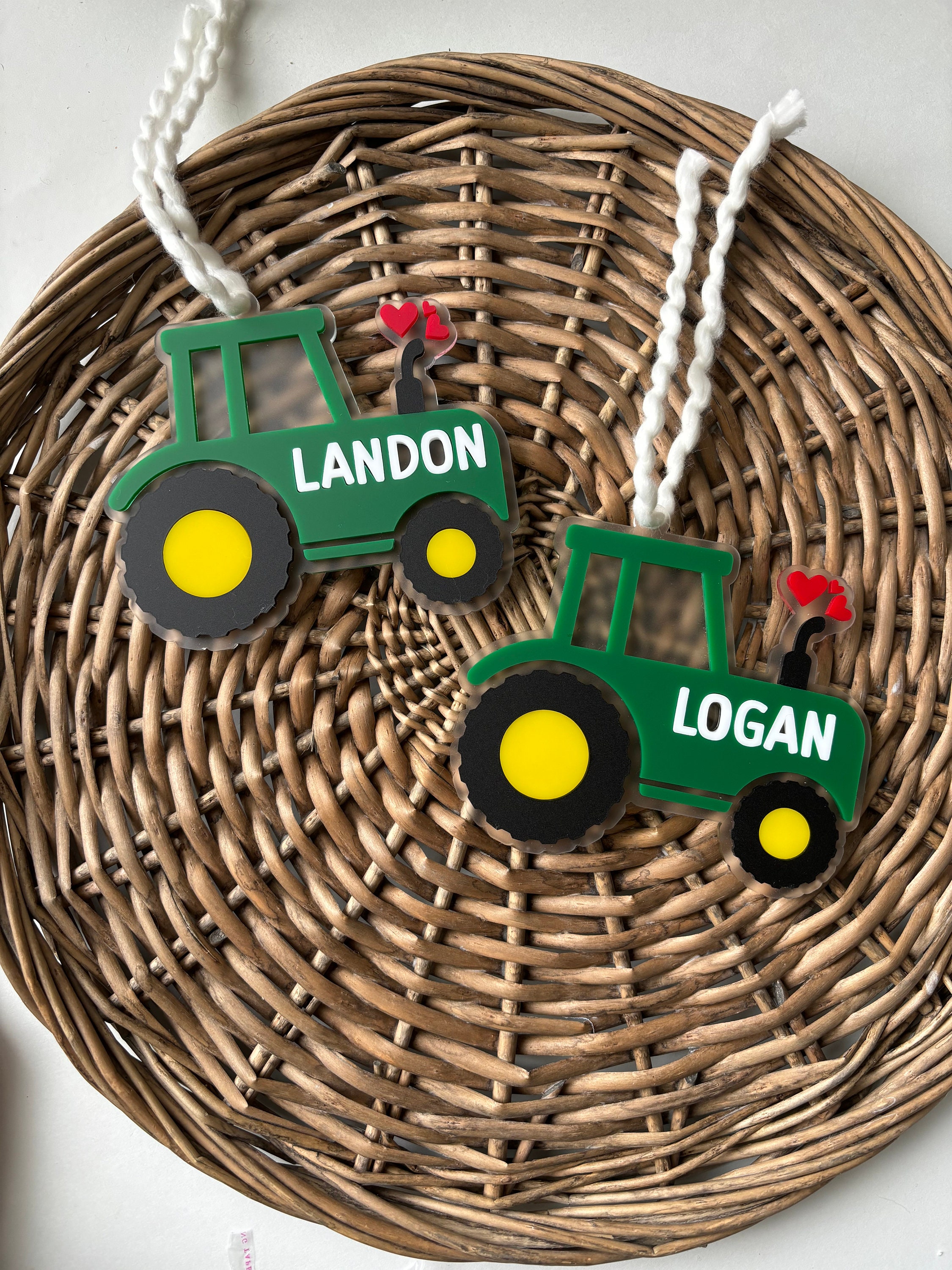 Valentines Day Tags | Personalized Name Tag | Tractor Tag | Valentines ...