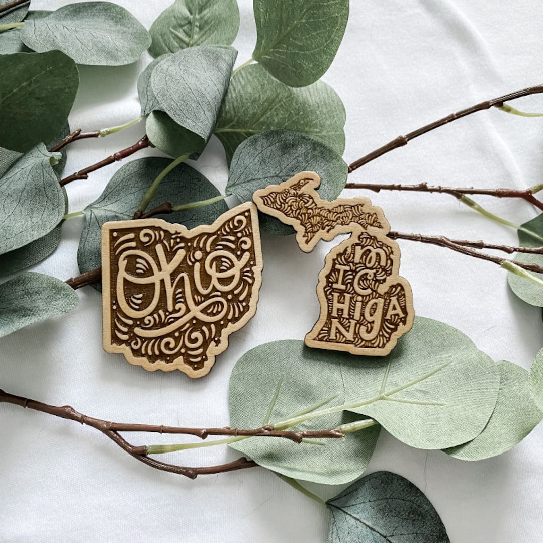 State Magnet | Wood State Magnets | State Shaped Magnet - Etsy