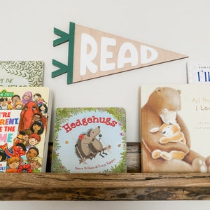 Read Wood Pennant Sign | Pennant Banner | Wood Pennant | Playroom Decor ...