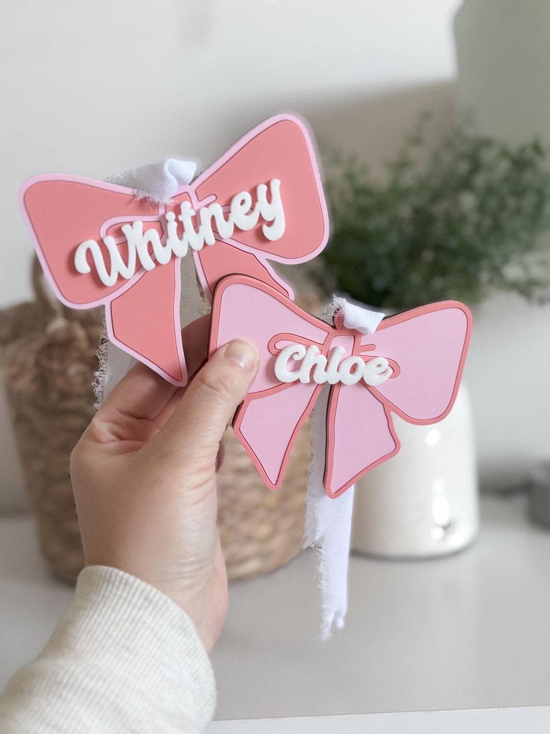 Valentines Day Ribbon Tags | Personalized Name Tag | Ribbon Tag ...