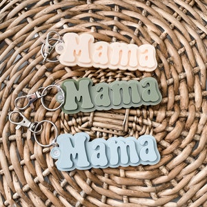 Mama Keychain | Acrylic Mama Keychain | Monochromatic Keychain | Mother ...
