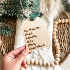 Wooden Nickname Christmas Ornament | Kids Christmas Ornament | Holiday ...