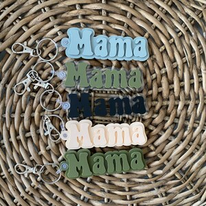 Mama Keychain | Acrylic Mama Keychain | Monochromatic Keychain | Mother ...