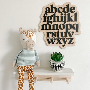 Layered Alphabet Sign | ABC Minimalist Sign | Nursery Wood Sign ...