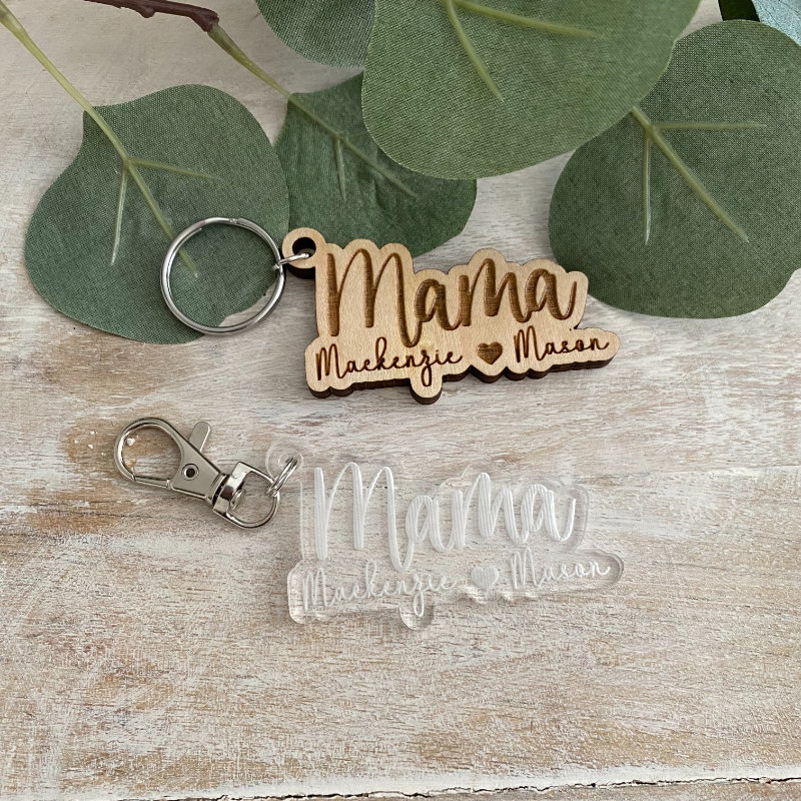 Personalized Mama Keychain With Children's Names - Etsy