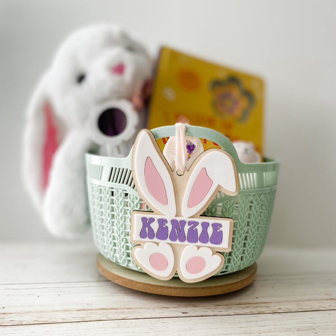 Easter Basket Tag | Kids Easter Gift | Easter Name Tag | Custom Easter ...