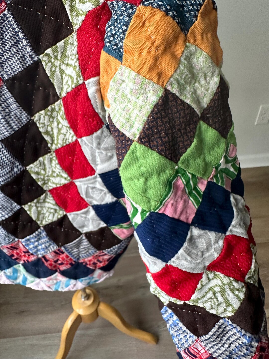 Perfect Cozy and Colorful Quilt Jacket - Vintage Quilt Turned Coat ...