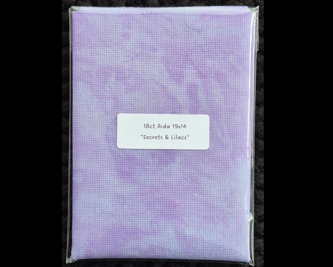18 Count Aida Cloth: "secrets & Lilacs" Purple Hand Dyed Cross Stitch ...