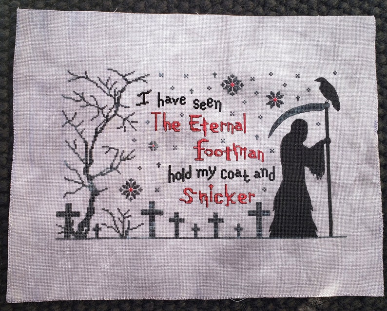 The Eternal Footman Cross Stitch Pattern / Death Grim Reaper Cross ...