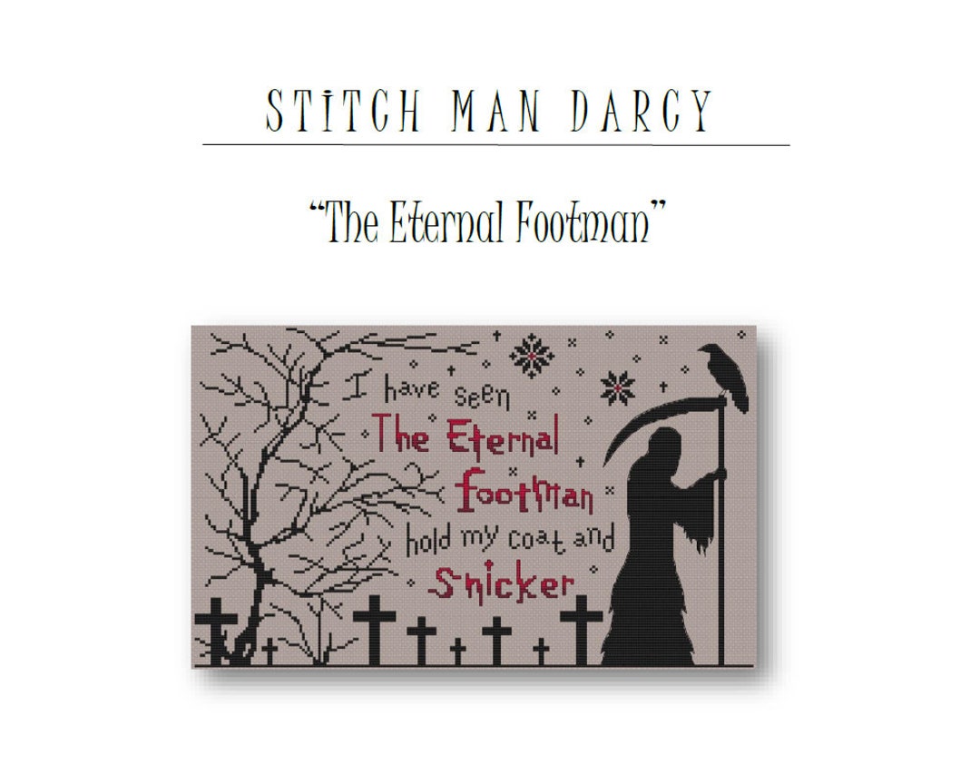 The Eternal Footman Cross Stitch Pattern / Death Grim Reaper - Etsy