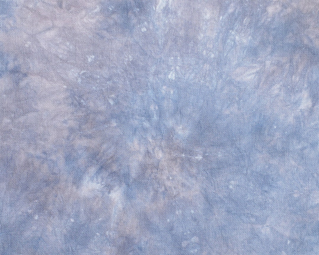 18 Count AIDA 17x14 Hand Dyed moody Blue Aida Cloth, Cross Stitch ...