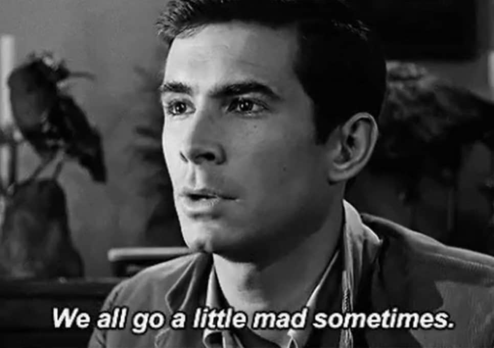 We All Go A Little Mad Sometimes Cross Stitch Pattern / Psycho ...