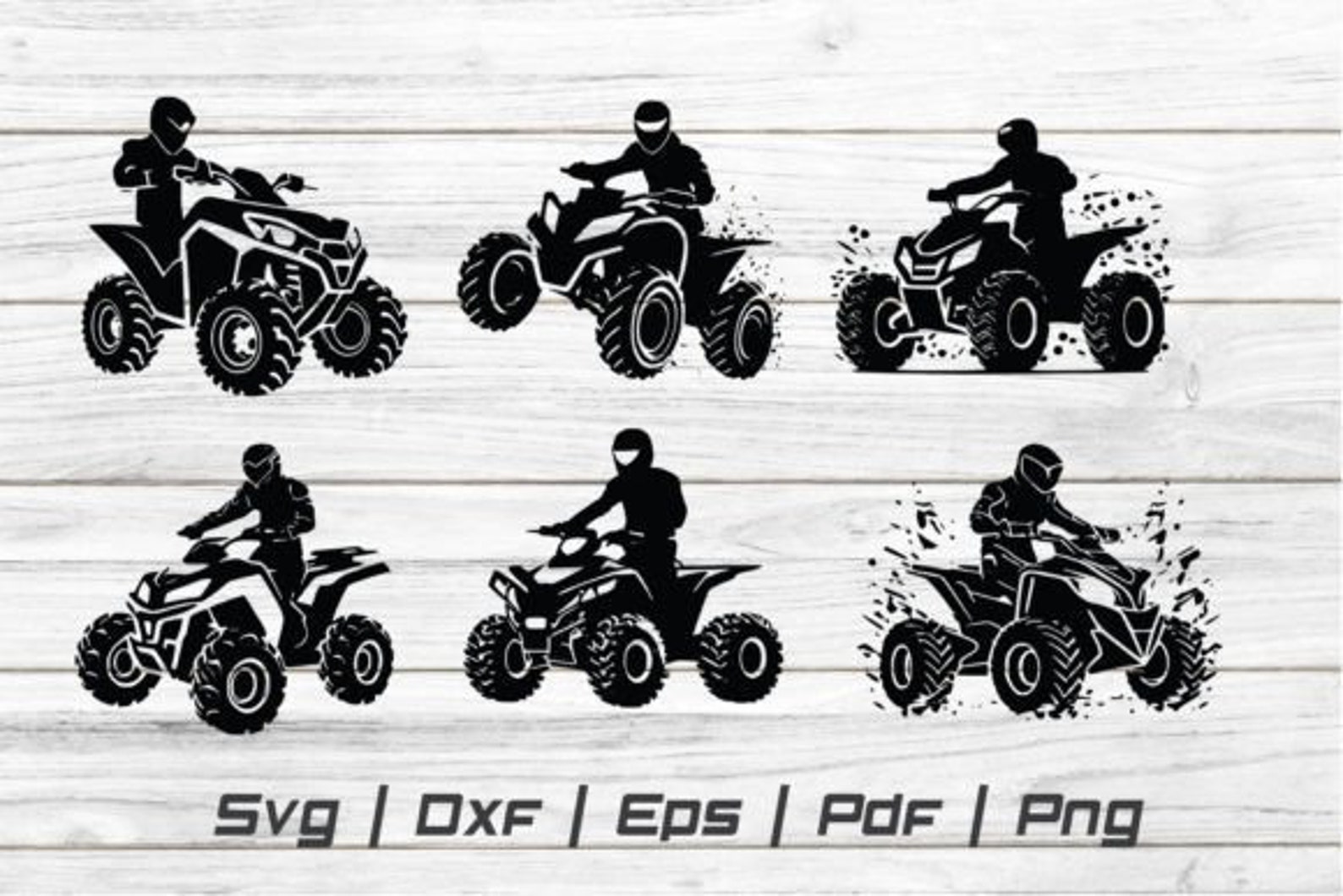 Atv Bike Quad Bundle Svg Atv Bike Silhouette PNG EPS Pdf Dxf - Etsy