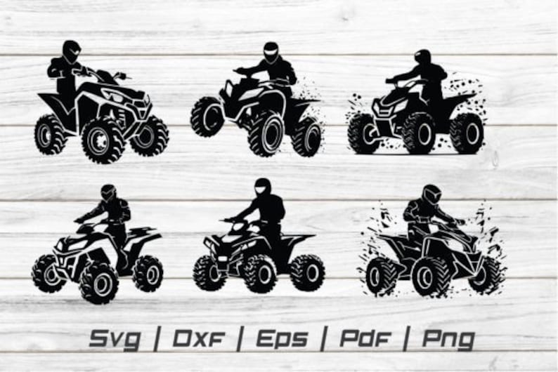 Atv Bike Quad Bundle Svg Atv Bike Silhouette PNG EPS Pdf Dxf - Etsy