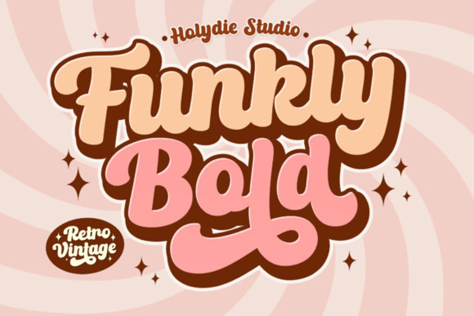 Funkly Bold Font Funky Retro Full Alphabet File Instant Download - Etsy