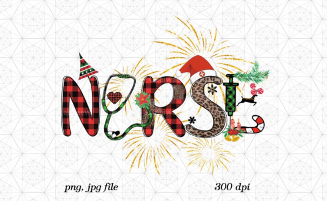Christmas Nurse Sublimation PNG - Instant Download - Etsy