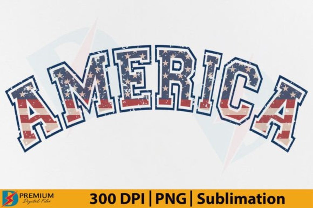 Retro America PNG, 4th of July, USA PNG - Instant Download at File - Etsy