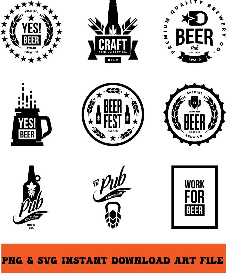 Beer Craft Brew Bundle - Instant Digital Download - PNG & SVG - Etsy
