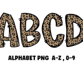 Half Leopard Custom Font Bundle SVG PNG Instant Digital Download - Etsy