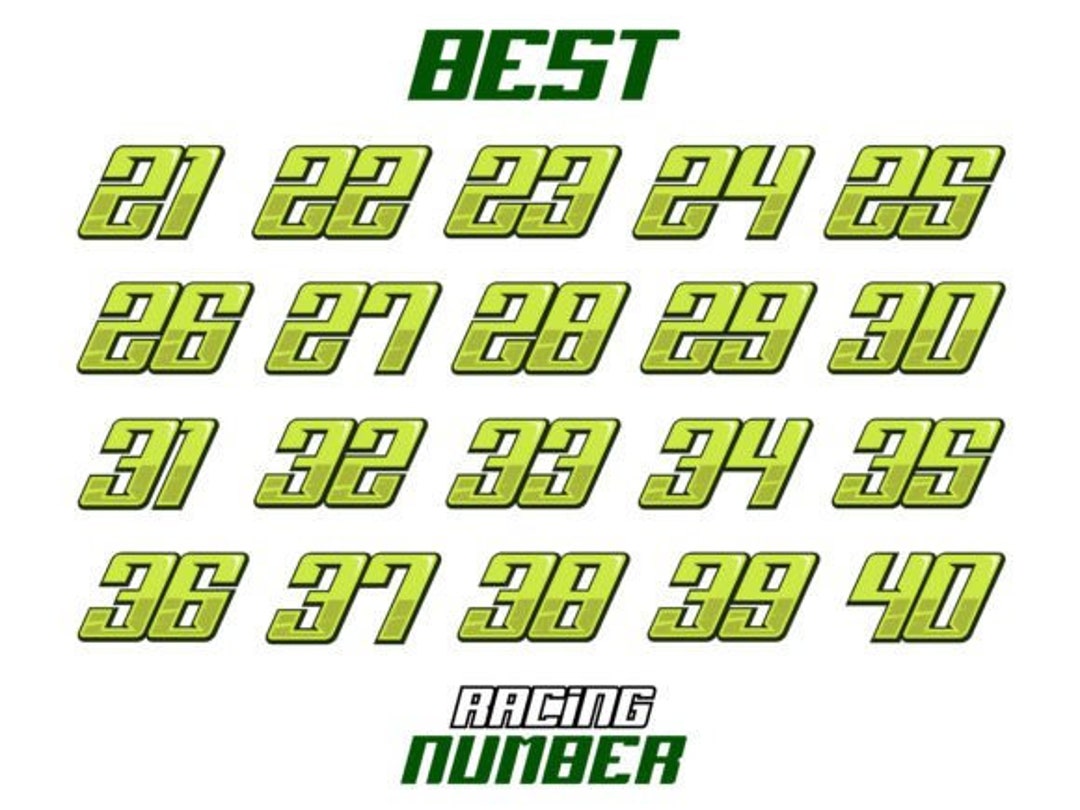 Racing Numbers Logo Design Vector - Etsy