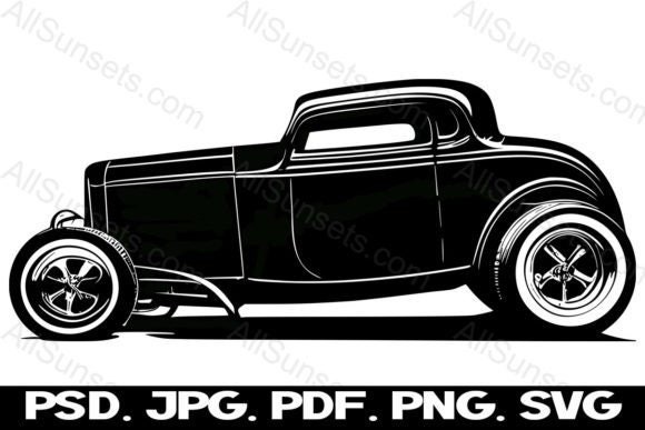 1940s Hot Rod Old Vintage Car SVG PNG - Etsy
