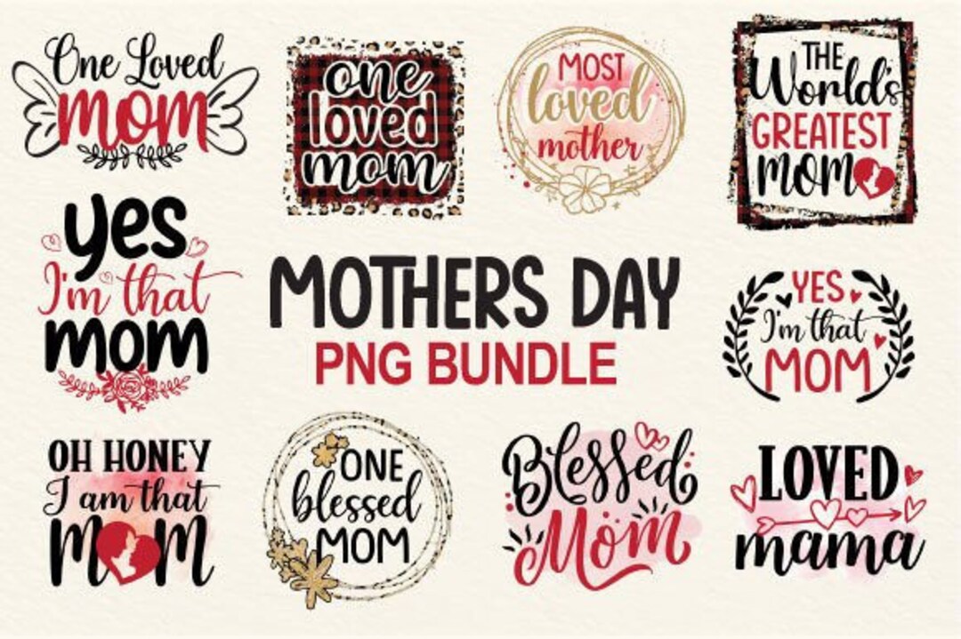 Mothers Day Bundle PNGS - Instant Download Art File - Etsy