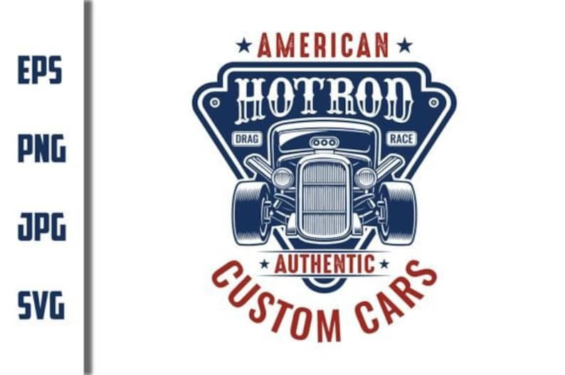 American Custom Car LOGO Hotrod Quotes Design PNG - Etsy