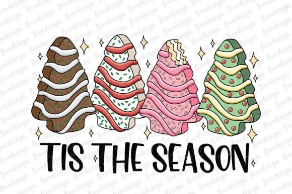 Christmas Tree Cake Tis the Season PNG Instant Download - Etsy