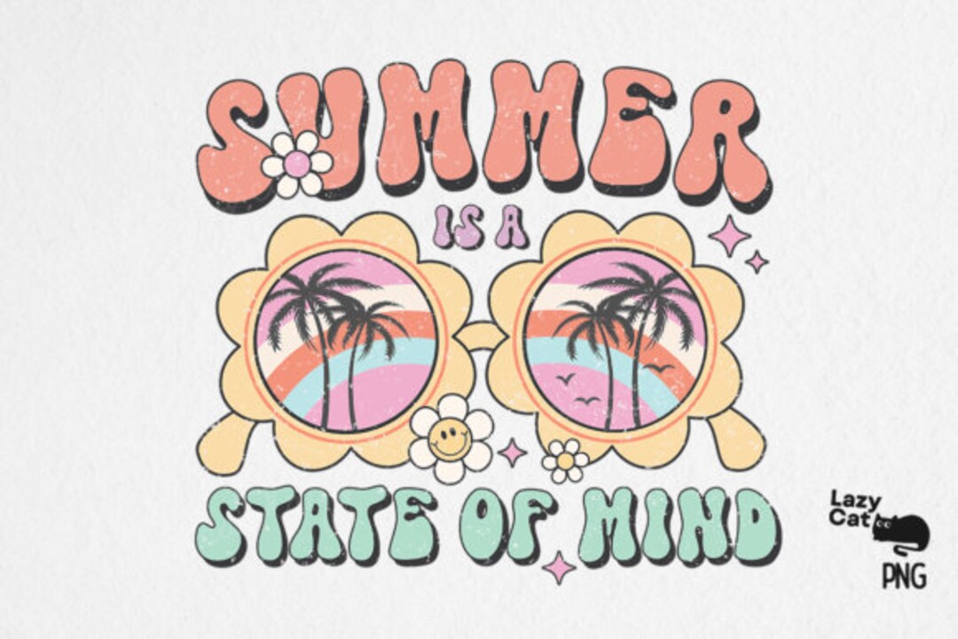Retro Groovy Summer PNG - Instant Download - Etsy