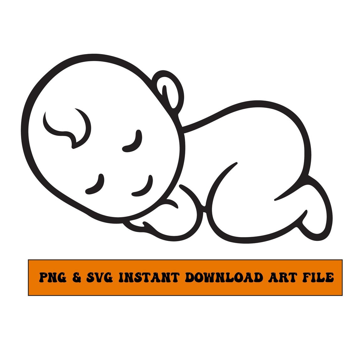 Baby Sleeping Clipart - Instant Digital Download - PNG & SVG - Etsy