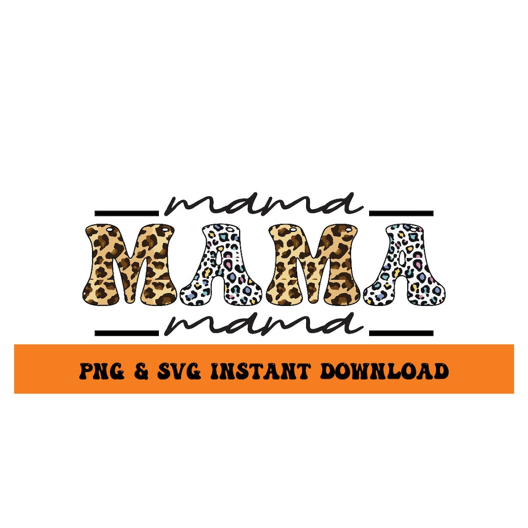 Mama Cheetah Print T Shirt Design - PNG SVG Instant Download - Etsy