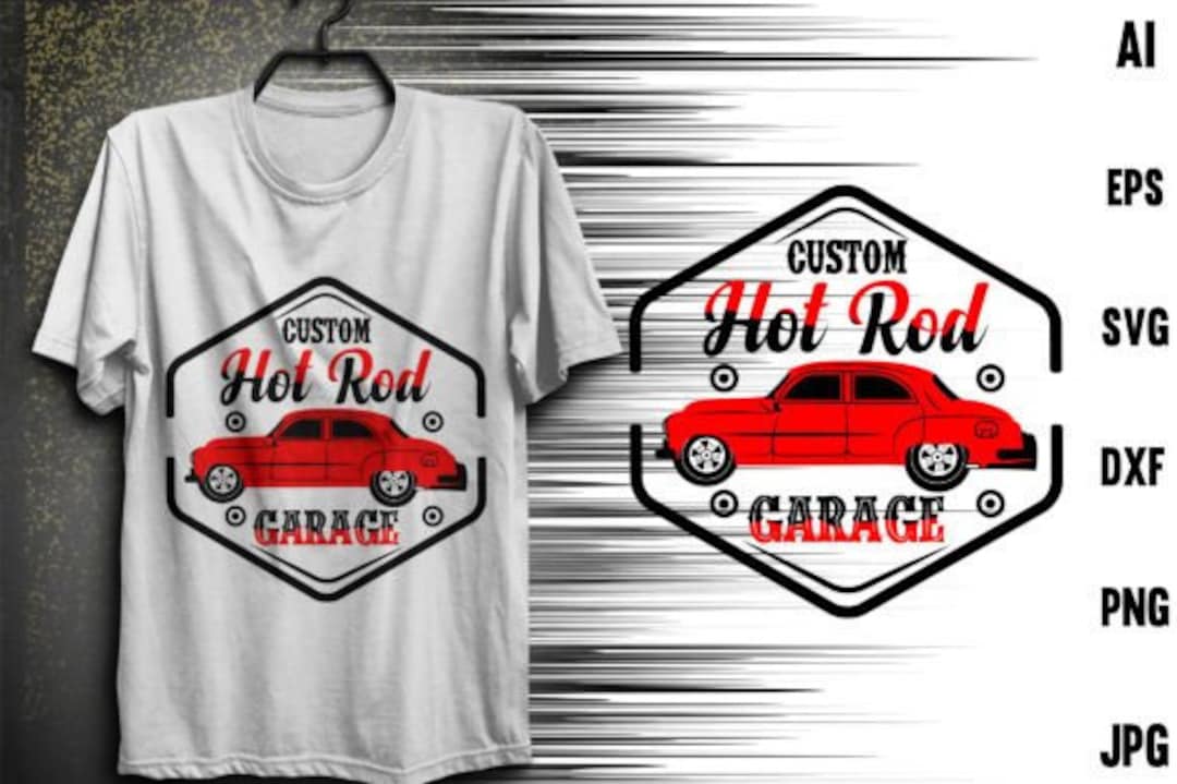 Custom Hot Rod Garage T Shirt Design - Instant Download - Etsy