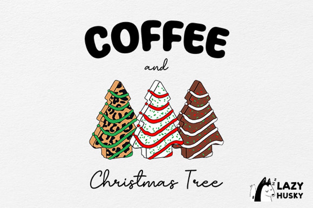 Christmas Coffee and Christmas Tree PNG - Instant Download - Etsy