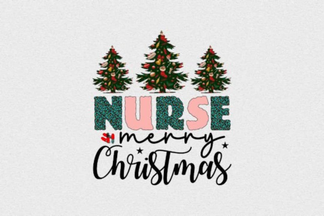 Merry Christmas Nurse PNG - Instant Download - Etsy
