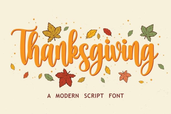Thanksgiving Style Font Full Alphabet Instant Download - Etsy