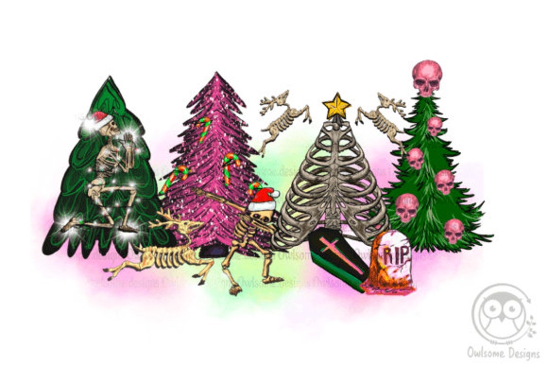 Skeleton Christmas Tree PNG - Instant Download - Etsy