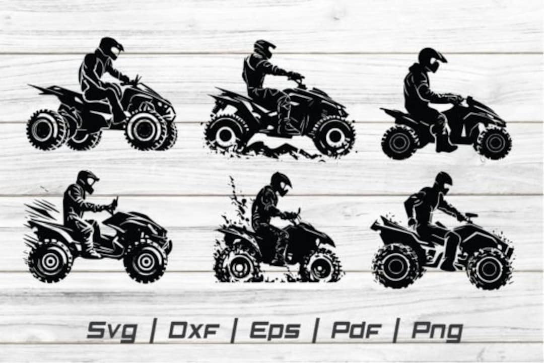 ATV Bike Sport SVG Bundle Silhouette Cut File PNG Pdf Dxf - Etsy