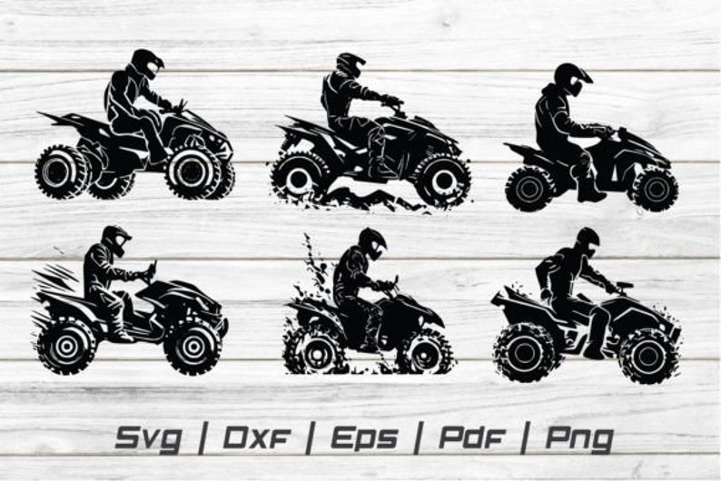 ATV Bike Sport SVG Bundle Silhouette Cut File PNG Pdf Dxf - Etsy