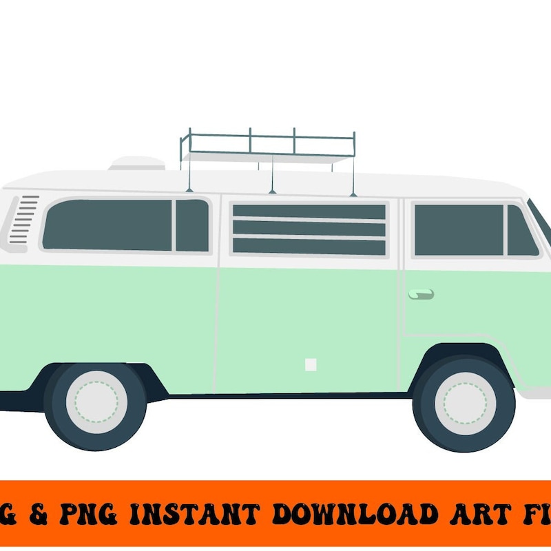 Hippie Van Svg - Etsy
