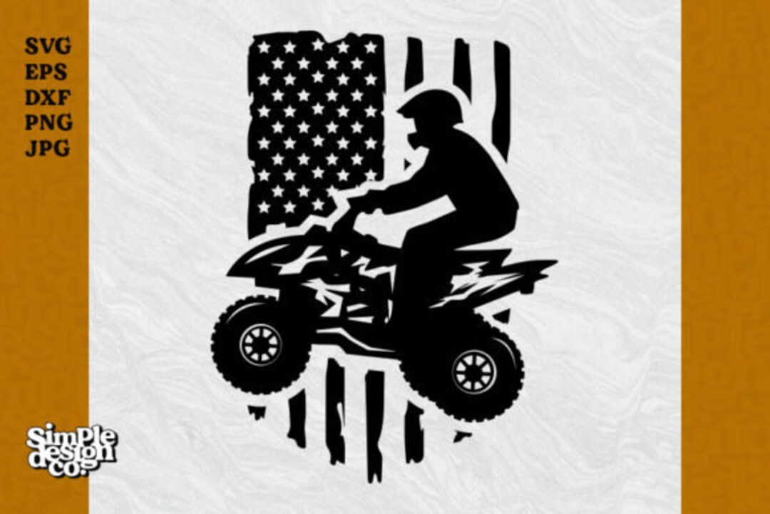 USA Flag Atv Riding American Flag - Instant Download SVG PNG Eps Jpg - Etsy
