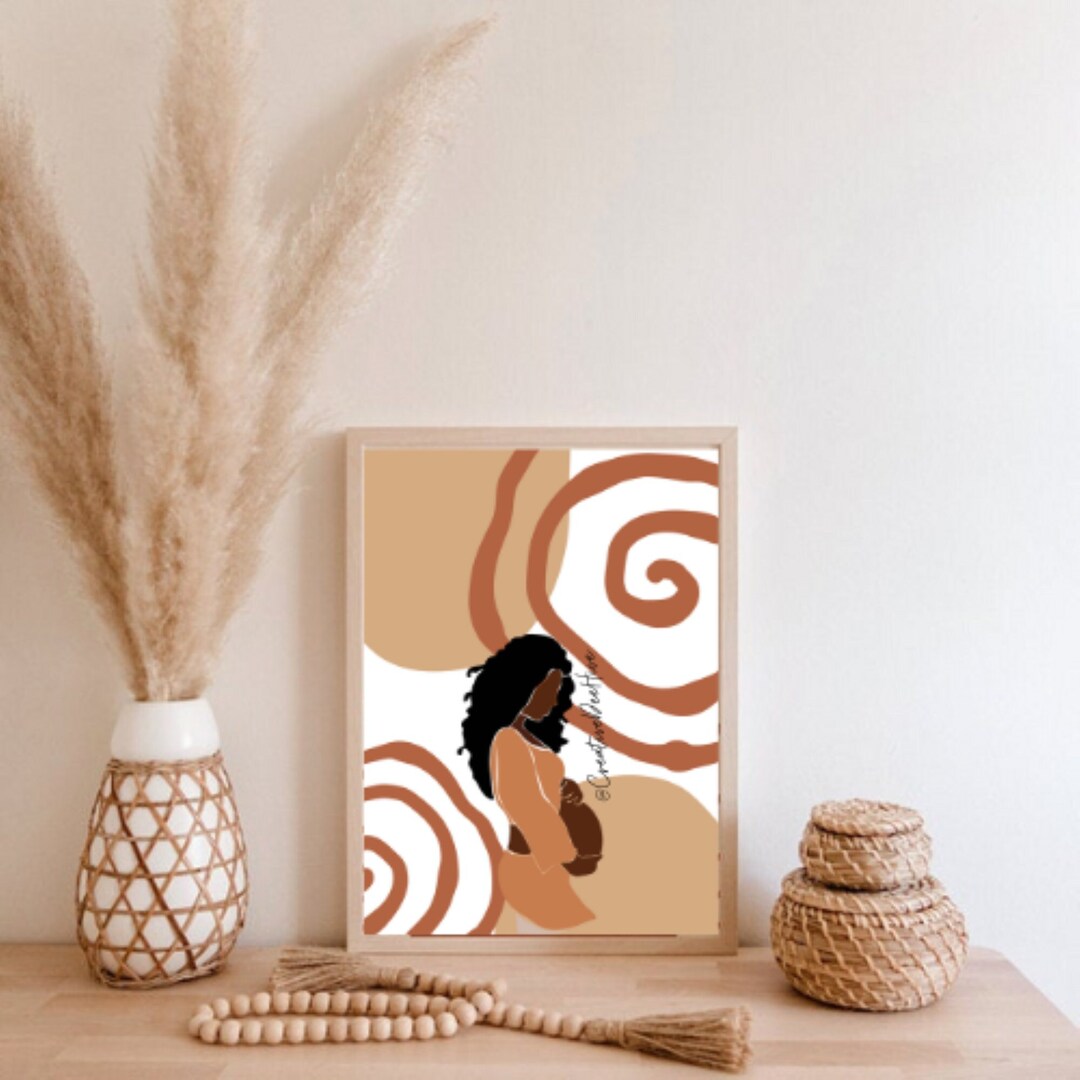 Boho Print, Boho Digital Print, Boho Mom, Boho Mom and Baby, Boho Png ...