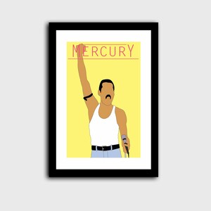 Freddie Mercury Print Queen Wall Art Icons Collection Concert Gig ...