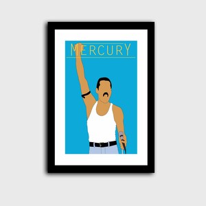 Freddie Mercury Print Queen Wall Art Icons Collection Concert Gig ...