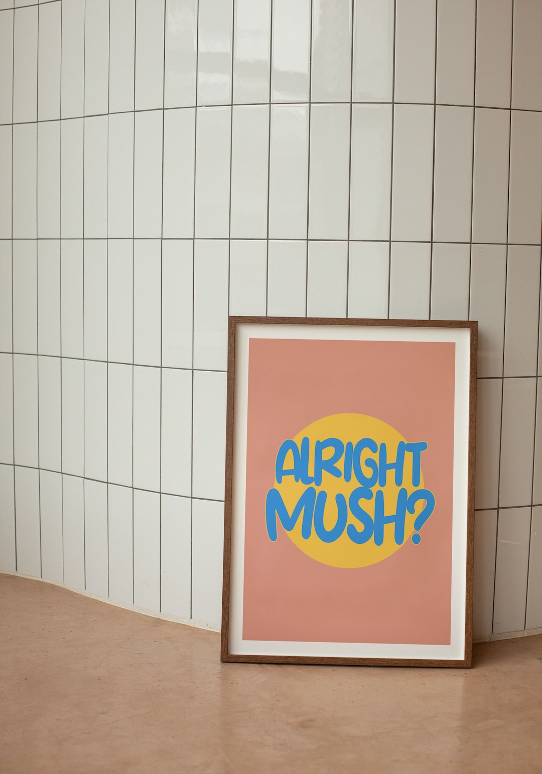 In Ordnung Mush Drucken Dialekt Slang Wandkunst A5 A4 A3 A2 Wohnkultur ...