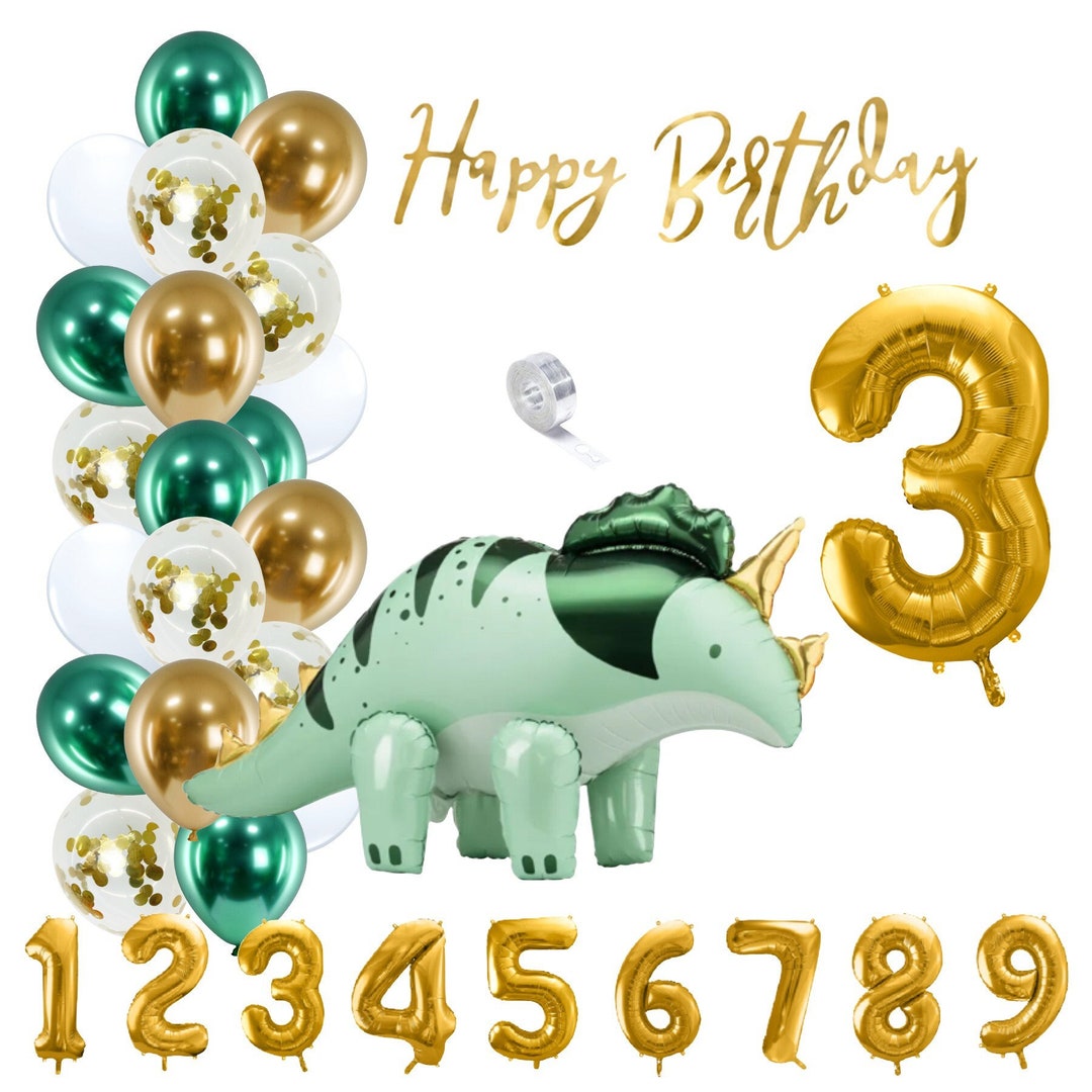 Party Box triceratops Children's Birthday Party Decoration Balloons ...