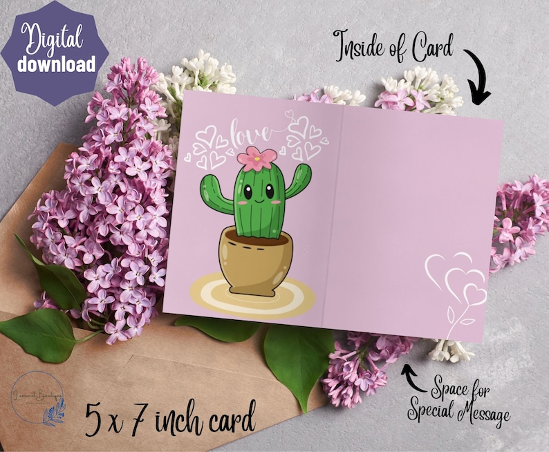 Printable Mother's Day Greeting Card Instant Download 5x7 Inch Card for ...