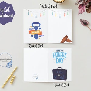 Printable Father's Day Greeting Card Instant Download 5x7 Inch Card for ...