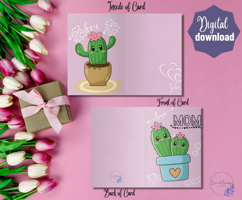 Printable Mother's Day Greeting Card Instant Download 5x7 Inch Card for ...